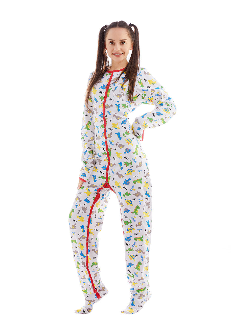 Rearz - Footed Jammies - Dinosaur – Diapersharks.com